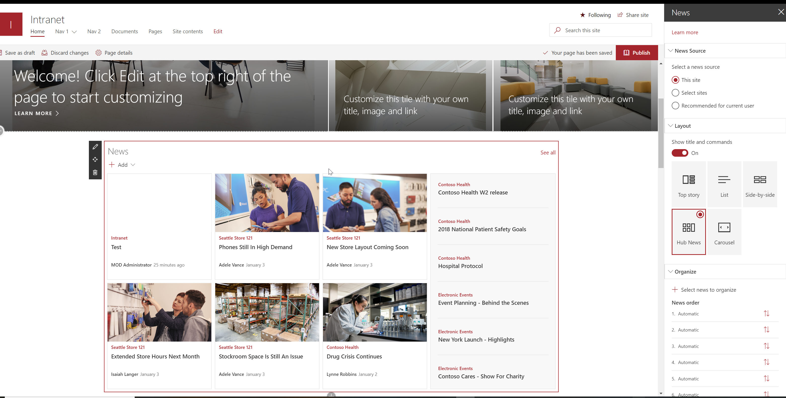 How to make cool modern SharePoint Intranets Part 3 – Build with OOB ...